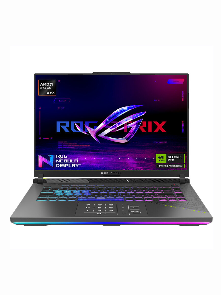 ASUS ROG Strix G16 Игровой ноутбук 16", Intel Core Ultra 7 255HX, RAM 16 ГБ, SSD 1024 ГБ, NVIDIA GeForce RTX 5070 Ti для ноутбуков (12 Гб), Без системы, (90NR0LR1-M00670)