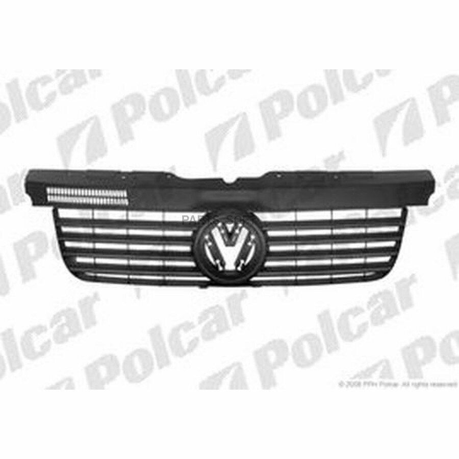 Решетка радиатора VW TRANSPORTER/MULTIVAN (T5) 03-09 от официального дистрибьютора, POLCAR, артикул 956805