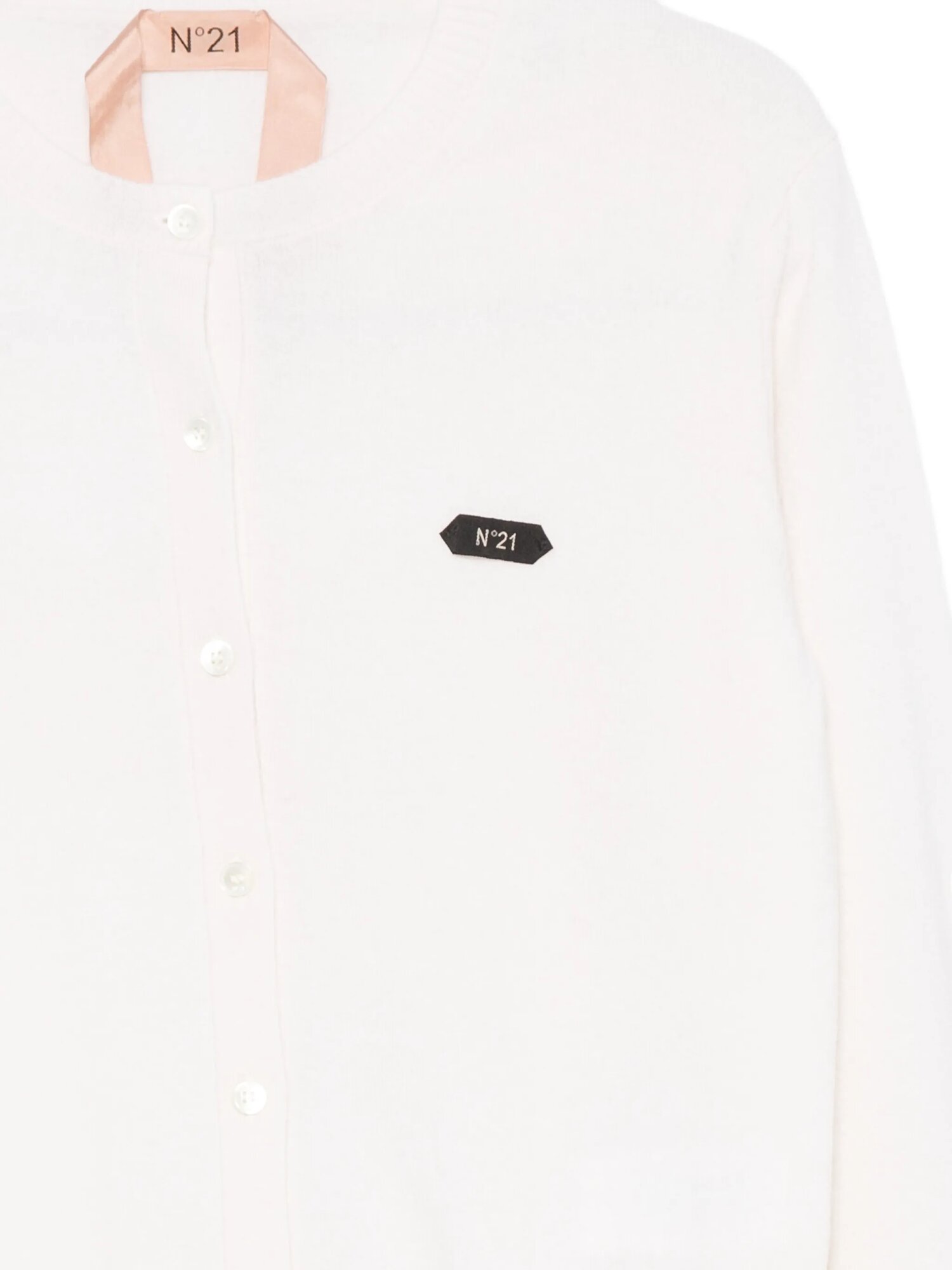 Кардиган N° 21 Logo-patch knitted cardigan, размер 44, разноцветный — фото 1