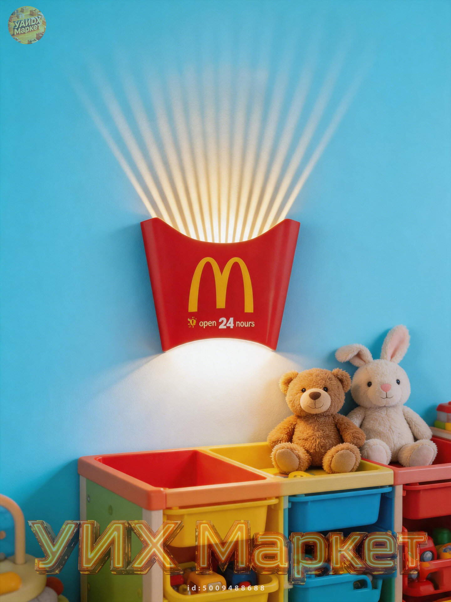 Ночник для картофеля фри, магнитный ночник M note McDonald's night light