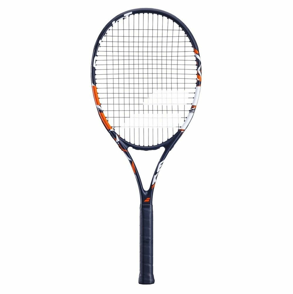 Ракетка для большого тенниса BABOLAT Evoke Tour Gr1, для любит, графит, со струнами, черно-оранжевый