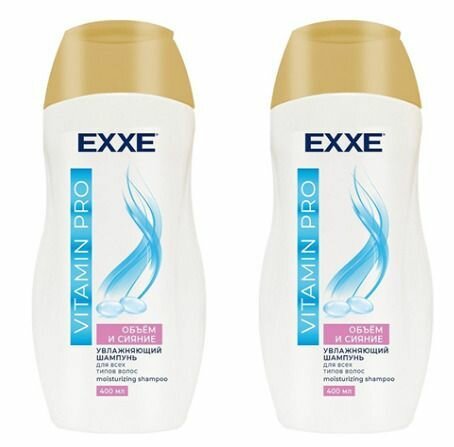 EXXE Шампунь для волос "VITAMIN PRO", Объём и сияние, увлажняющий, 2 шт