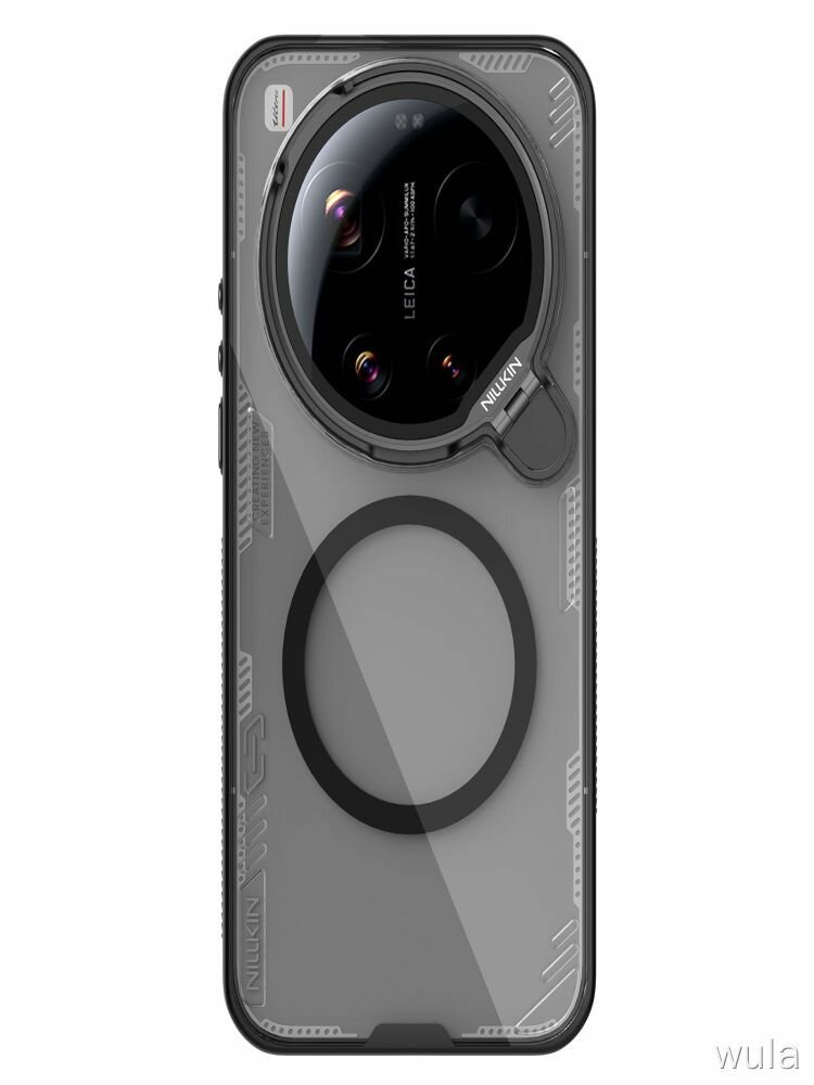 Чехол Nillkin для Xiaomi 17 Ultra с MagSafe и прозрачной крышкой объектива, тонированный кейс
