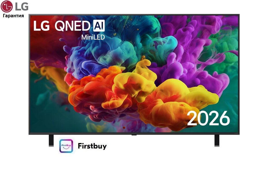 Телевизор LG 65QNED85B6C. ARUG (2026), 65", 4K Ultra HD, QNED, 120 Гц, Mini LED, Wi-Fi, Bluetooth
