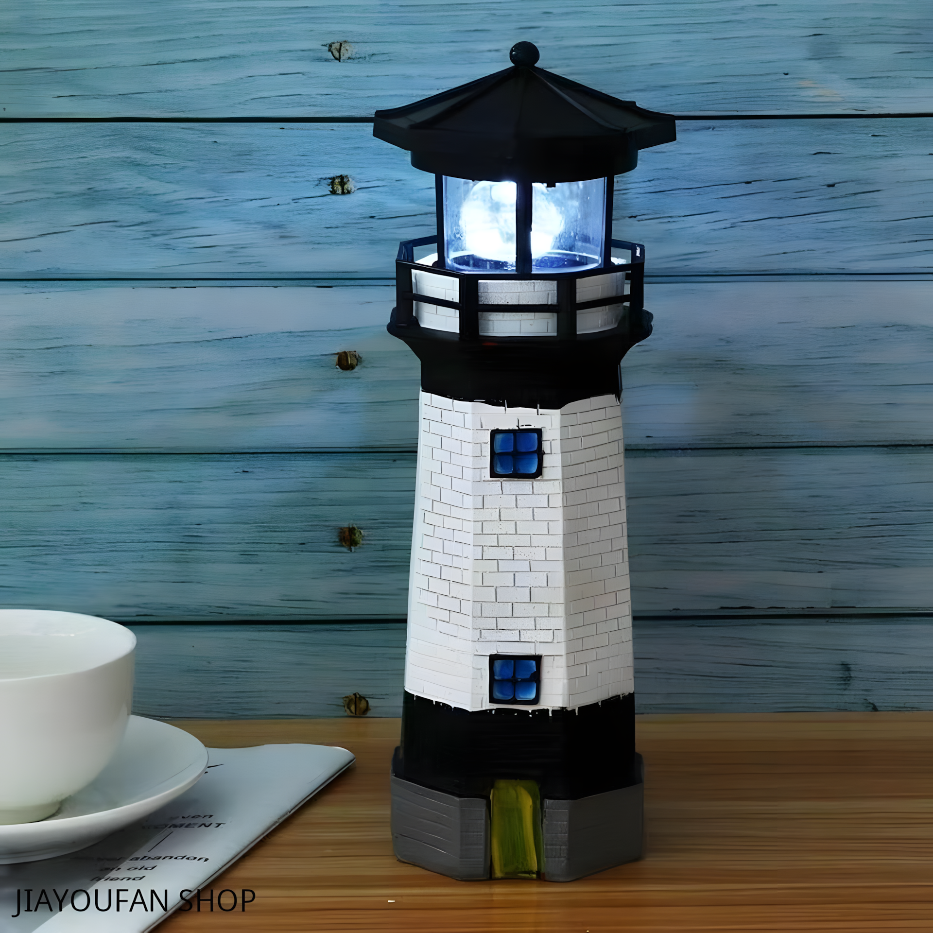 Светильник в форме маяка с LED, солнечная энергия, ночник