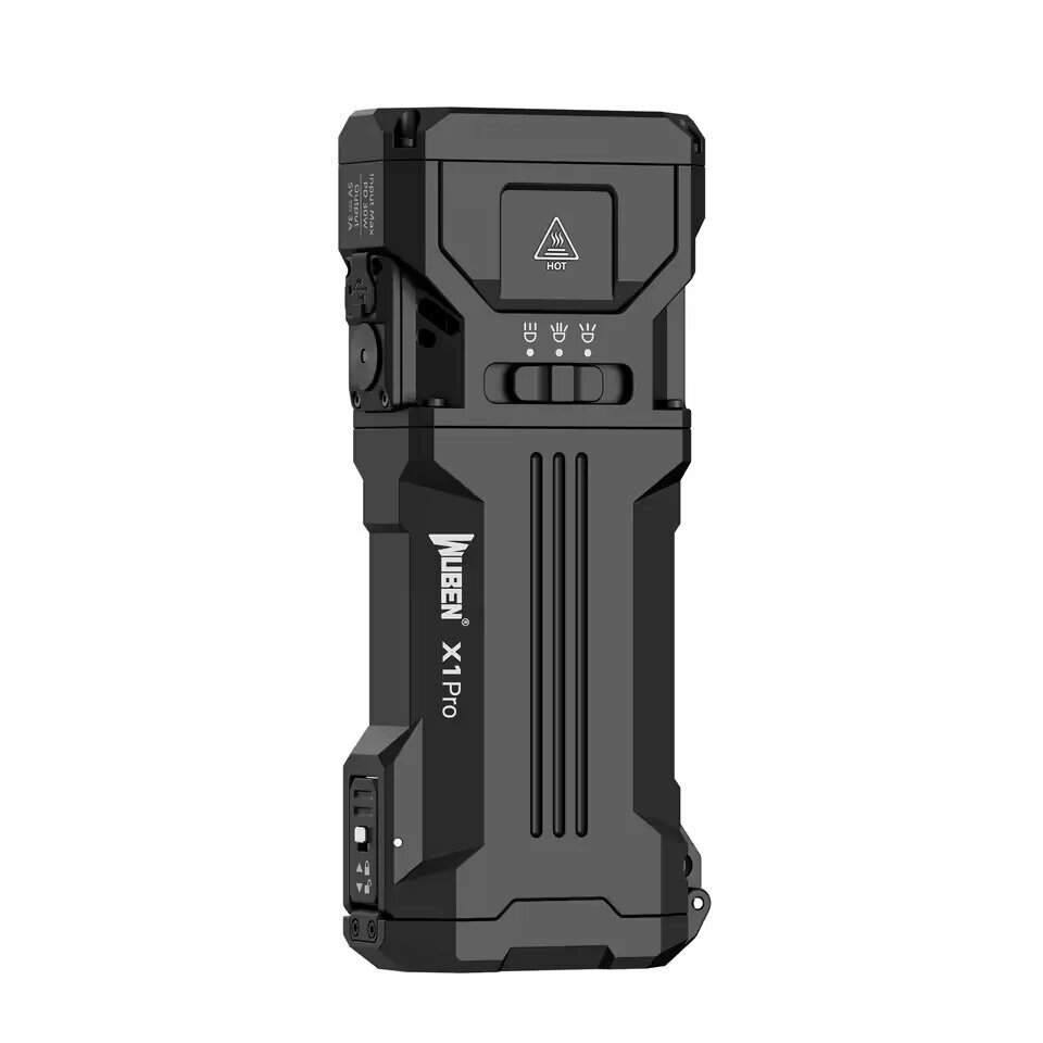 Фонарь Wuben X1 Pro 12300 люмен, EDC-фонарь с функцией Power Bank 9600 мАч и быстрой зарядкой 30 Вт, широкий/дальний луч, IP65, готов к креплению на велосипед