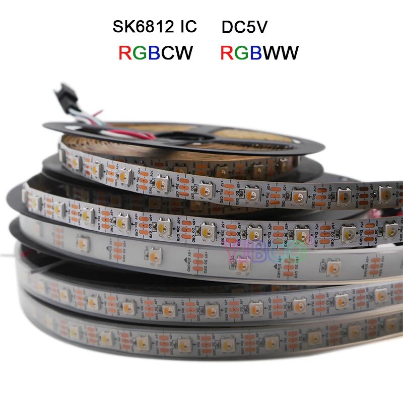 Светодиодная лента SK6812 RGBCW 60 LED/м, 4m, IP67
