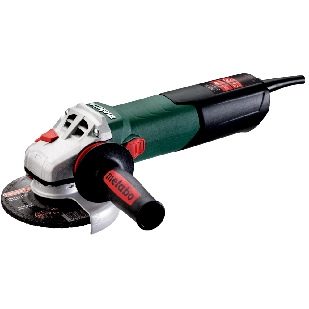Углошлифовальная машина Metabo "WEV 17-125 Quick", плавный пуск, двухпозиционная рукоятка