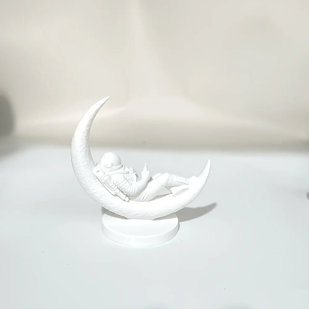 Скульптуры Лунных Космонавтов из пластика Белый, WHITE