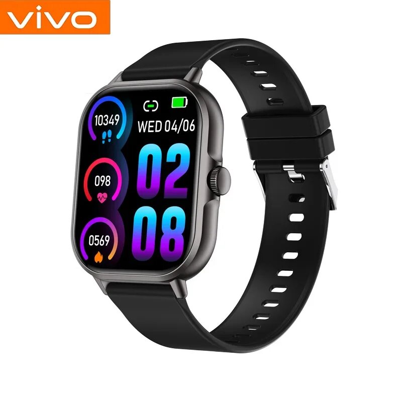 VIVO Smart Watch 2025 Android IOS Черный, Black