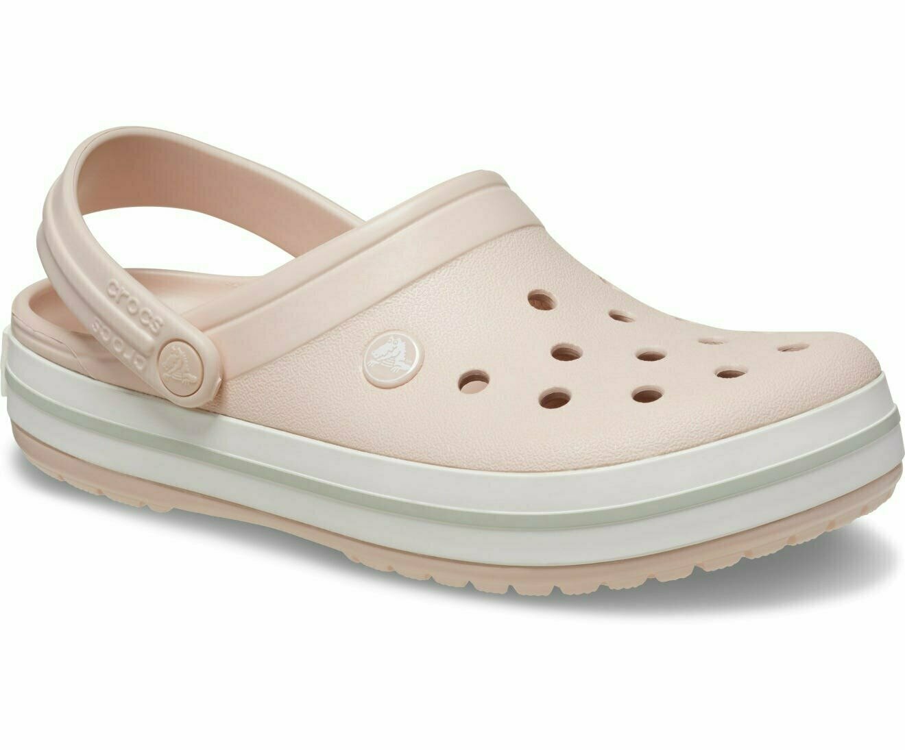 Сабо Crocs Crocband Clog, размер M9/W11 US, светло-розовый — фото 1