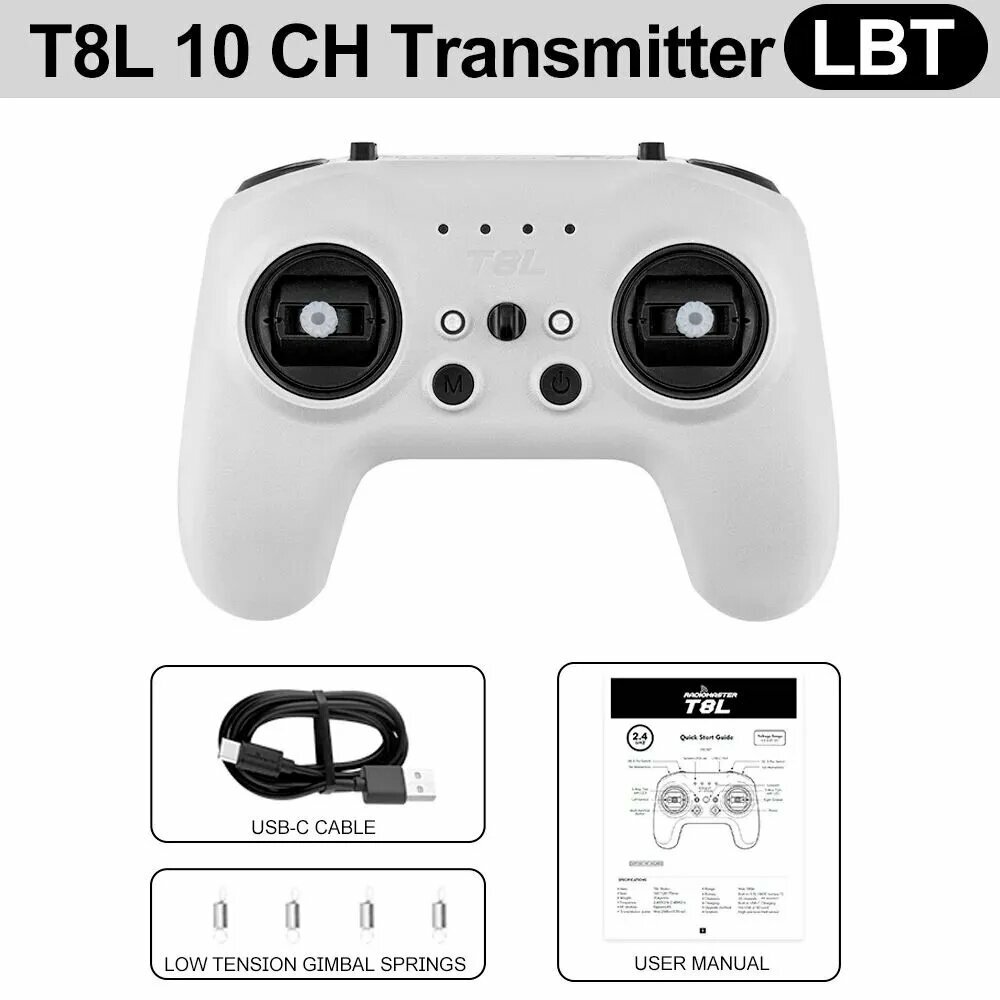 RadioMasterT8L ELRS 10CH порTатИвHый пульт LBT