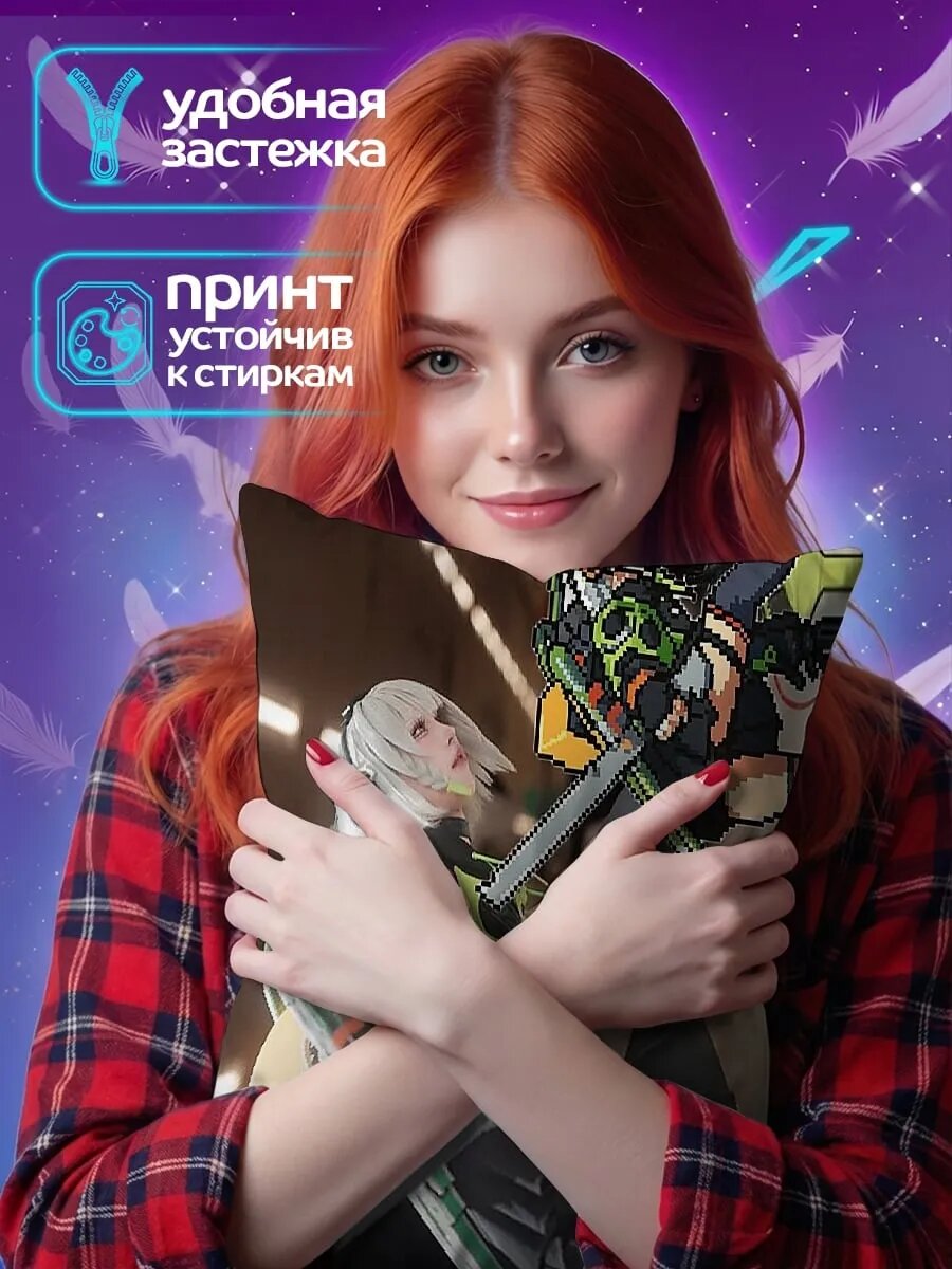 Подушка дакимакура Девушки с мечами — фото 1