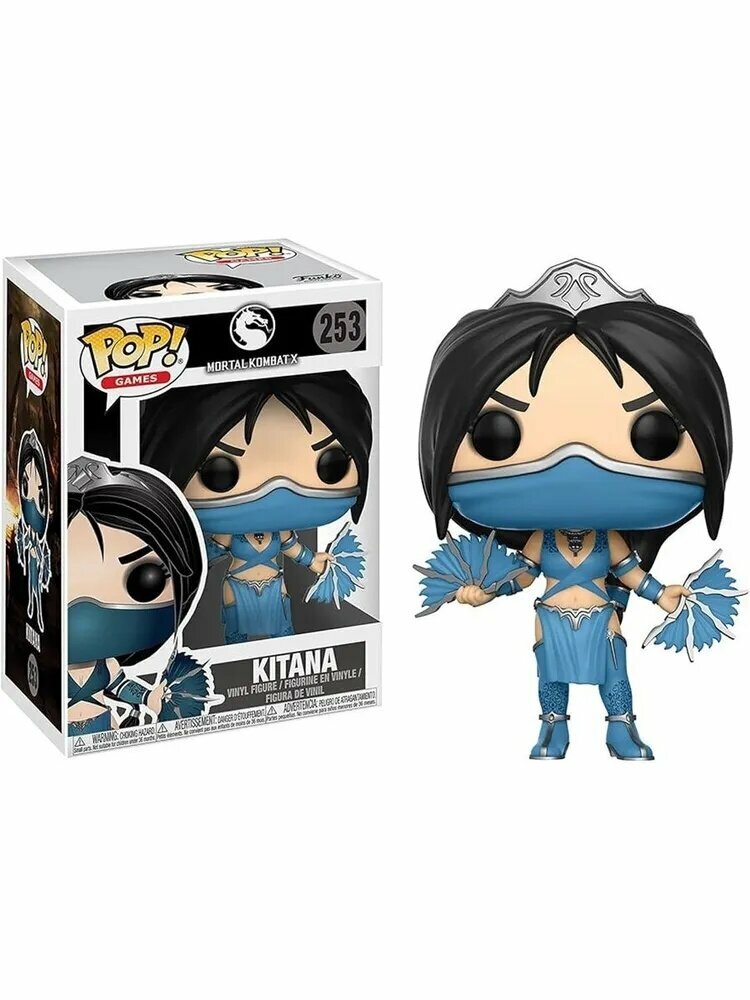 Фигурка Pop! Games #253 Mortal Kombat X Series Action Figures Kitana - 3.9 Inches (Культовый персонаж, боевые веера, детализированный костюм, стиль Pop)