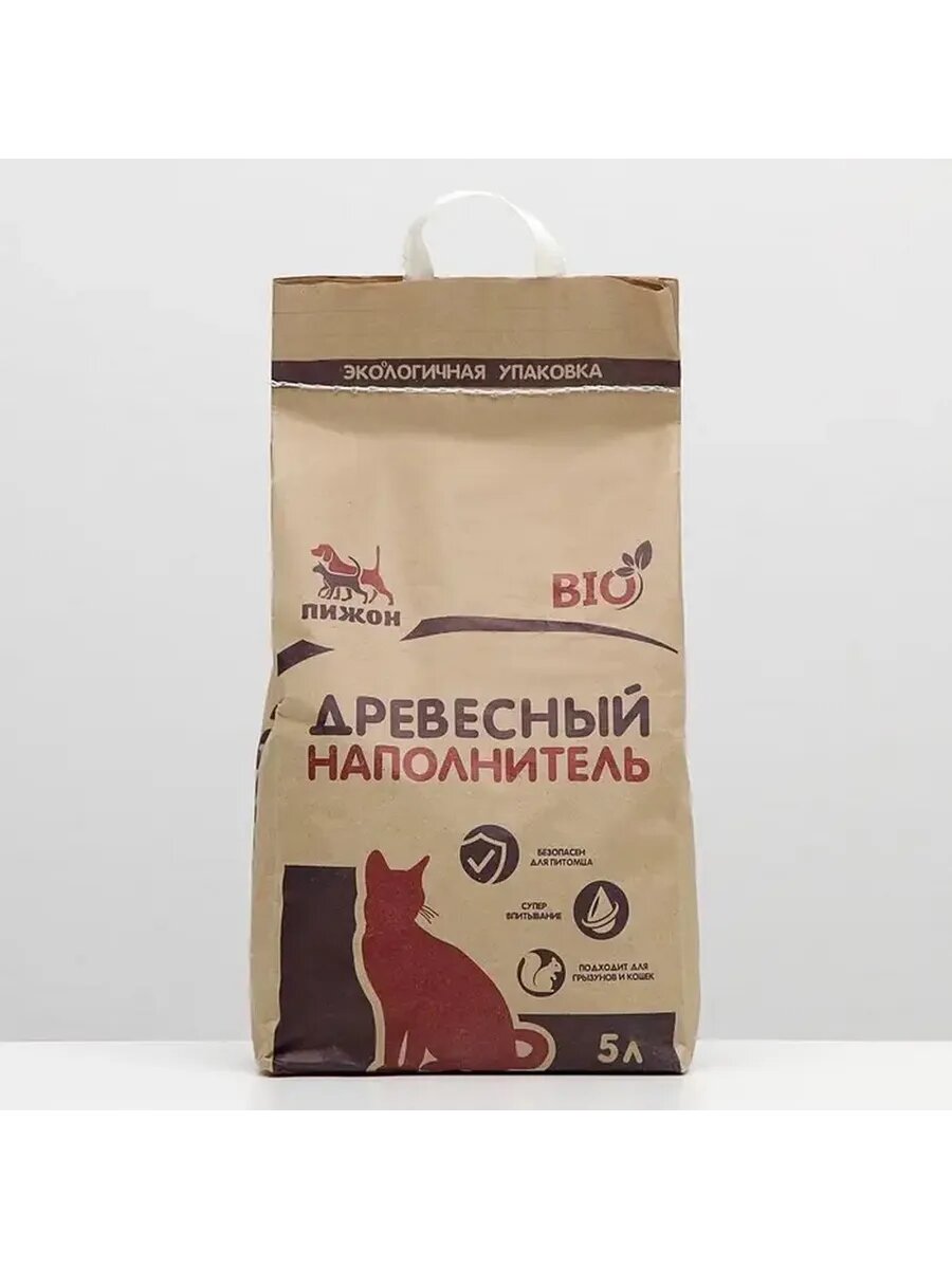 Экологичный древесный наполнитель для кошек