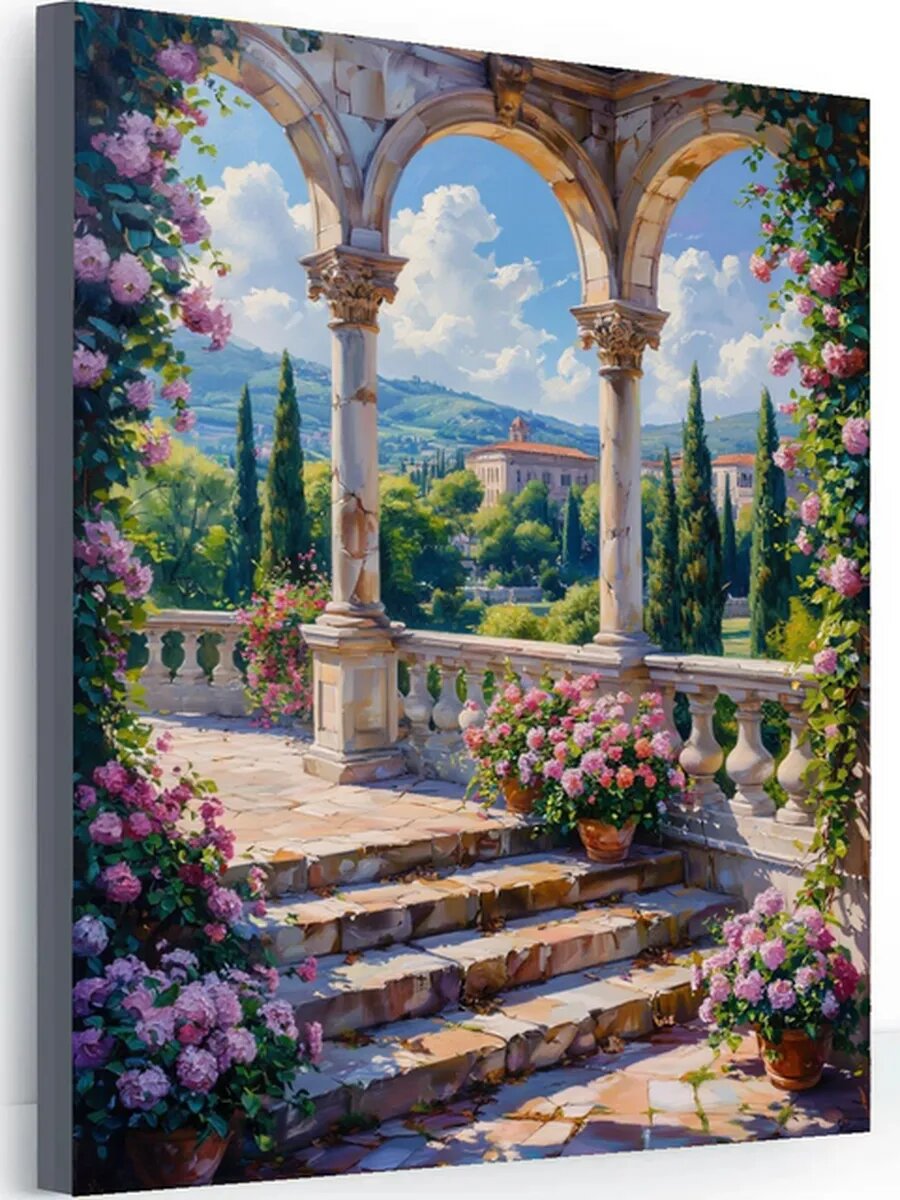 Картина по номерам "Природа горы", на холсте на подрамнике, 40 x 50 см