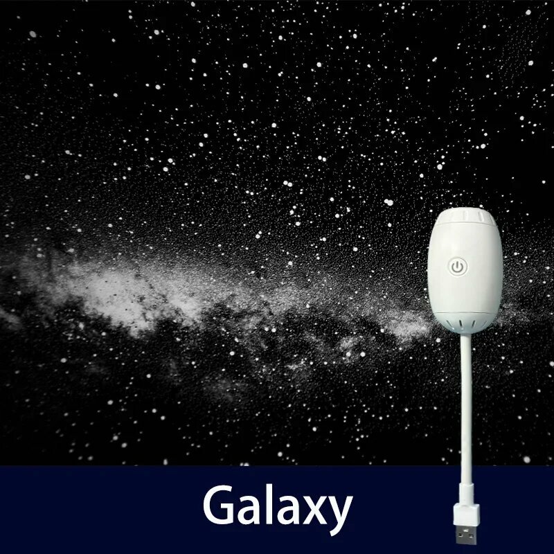 Романтический Светодиодный Ночник «Звездное Небо» С USB-питанием, Проектор «Сатурн Galaxy-White