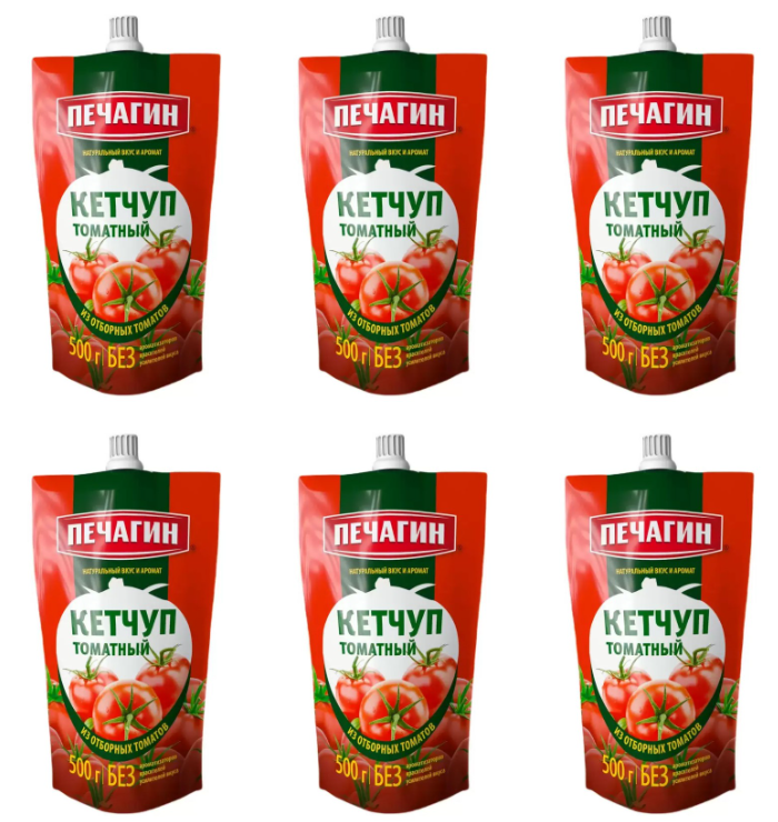 Кетчуп Pechagin Professional Томатный, 500 г, 6 шт