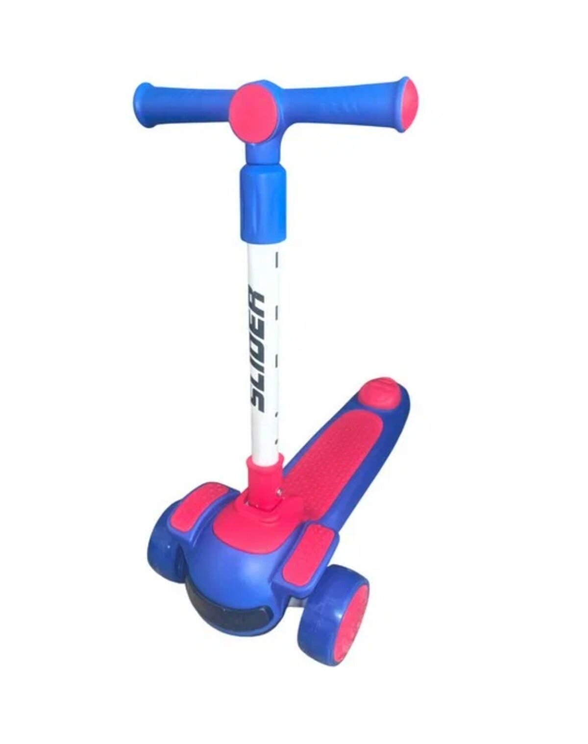 Самокат трехколесный Slider, колёса PU светящиеся, руль складной, размер: 55*28*76 см, цвет: красный