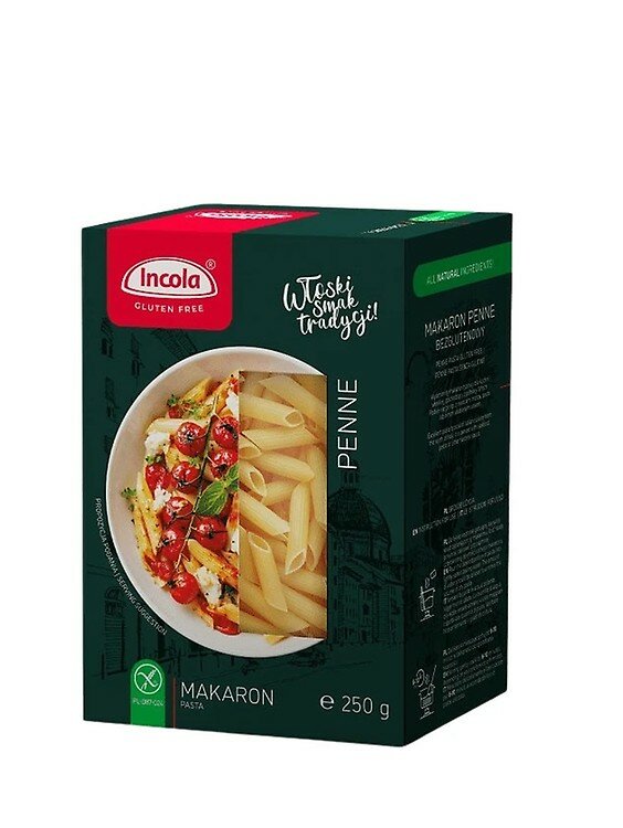 Безглютеновые макароны пенне Incola, 3шт x 250г
