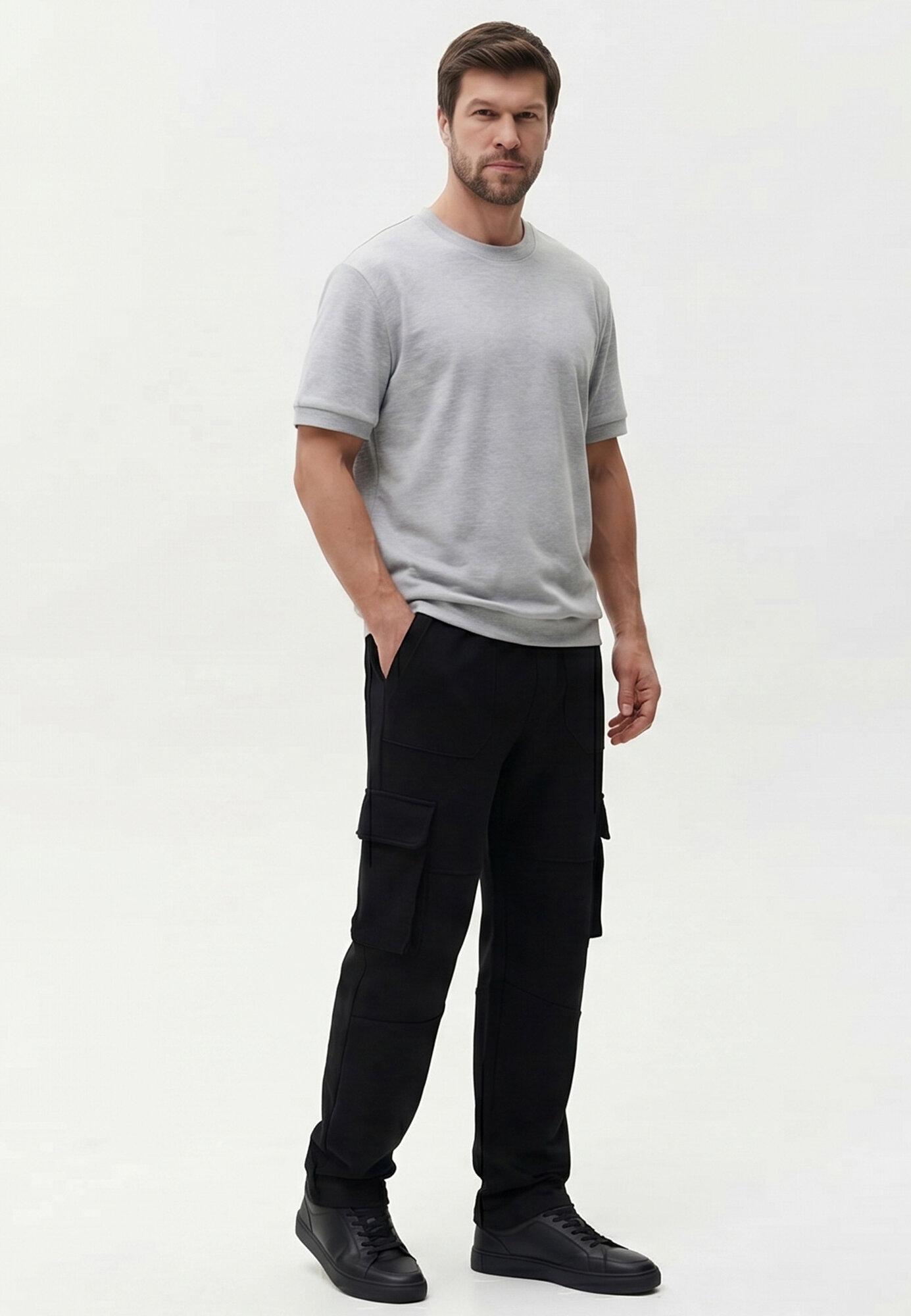 Брюки спортивные NIKASPORT, размер 2XL, черный/черный — фото 1