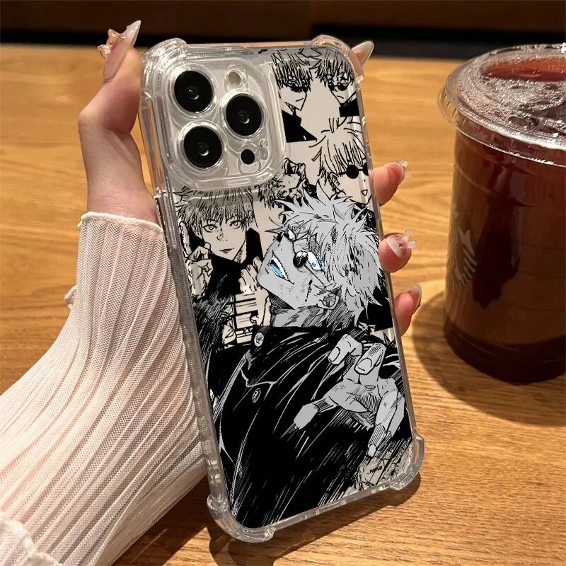 Чехол для телефона Jujutsus Anime Kaisens, прозрачный для iPhone 17, 16, 14, 15, 11, 12, 13, Pro Max 16 E Plus 17, мягкий противоударный чехол с защитой от падения