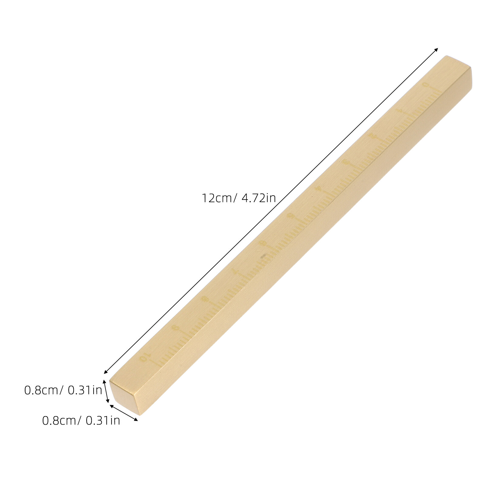 Винтажный Медный Подтиск Для Каллиграфии И Украшения Стола 12.00X0.80X0.80CM
