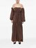 Платье Maxi ruffled puff-sleeve dress