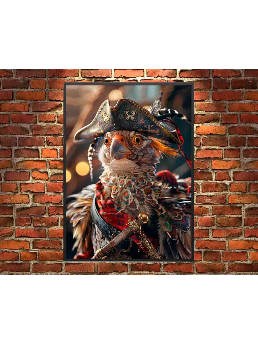 Птица-пират из куропатки 4, Плакат 30x42см