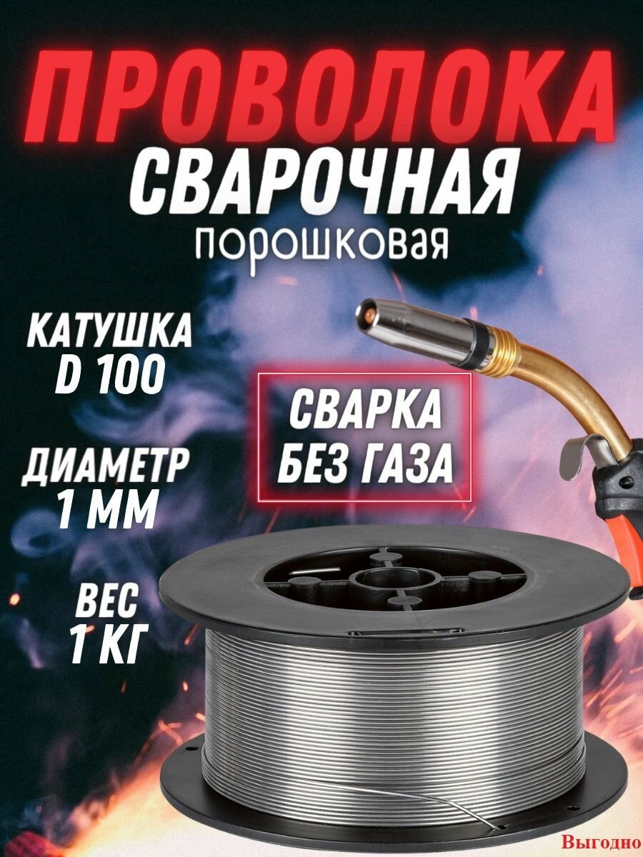 Сварочная проволока порошковая Edon FCW1.0-1 (1,0 мм, 1,0 кг, D100)