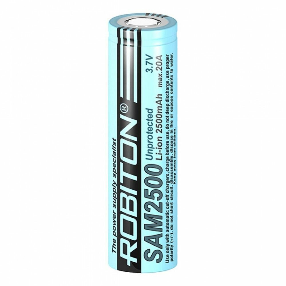 Высокотоковый IMR Li-ion аккумулятор 2500mAh 20А (Samsung 18650-25R) без защиты, PK1