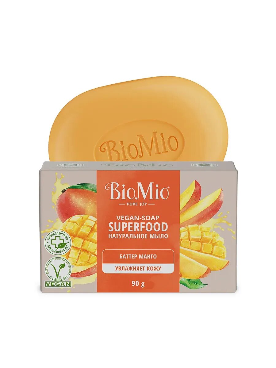 БиоМио (BioMio) Bio-Soap Натуральное мыло Манго 90 г 1 шт