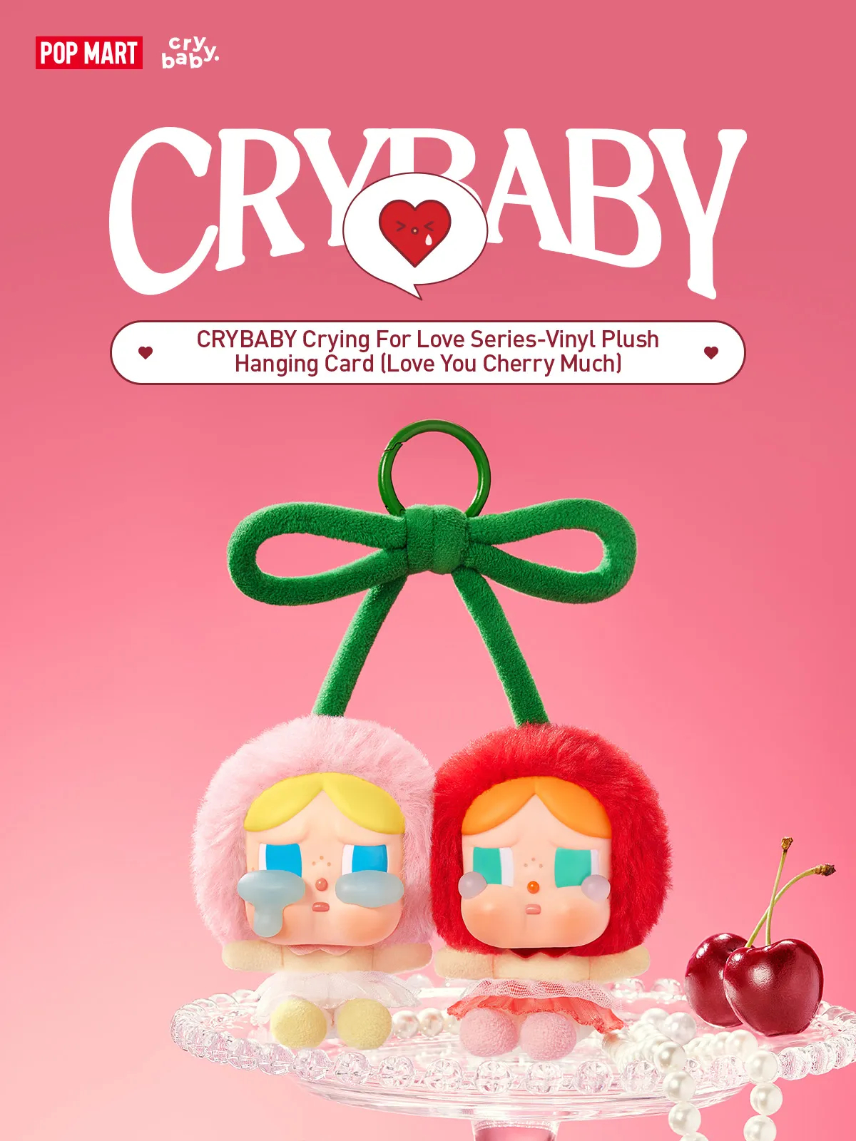 Плюшевые игрушки POP MART CRYBABY Crying For Love Series-Vinyl Plush Hanging Card