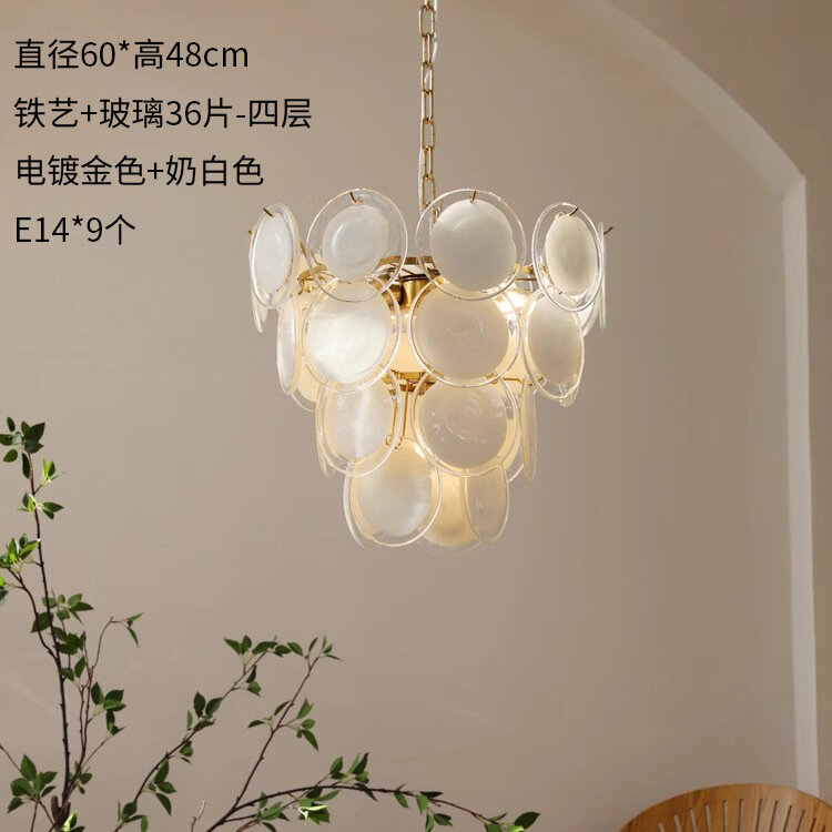 Французский муранский светильник Murano light роскошная лампа для спальни Средневековая лампа для главной спальни ретро гостиная спальня декоративная стеклянная люстра