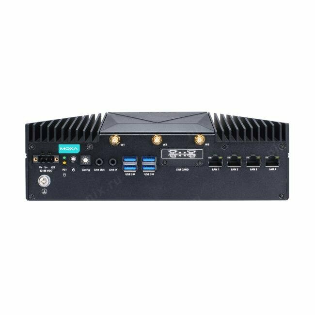 Микрокомпьютер MOXA V2403C-KL7-T x86 Computers, Intel Core i7-7600U 3.9GHz,4GbE,4COM,4DI/4DO, HDMI/DP, mSATA, Dual 2.5" — фото 1