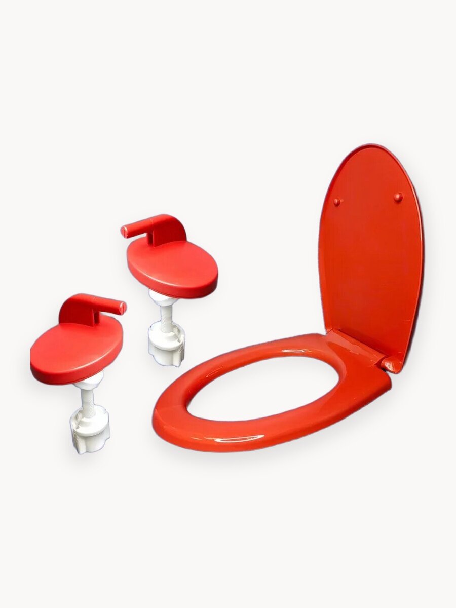 Крышка-сиденье для унитаза красное Стрый Оскол Элисса Эльмира