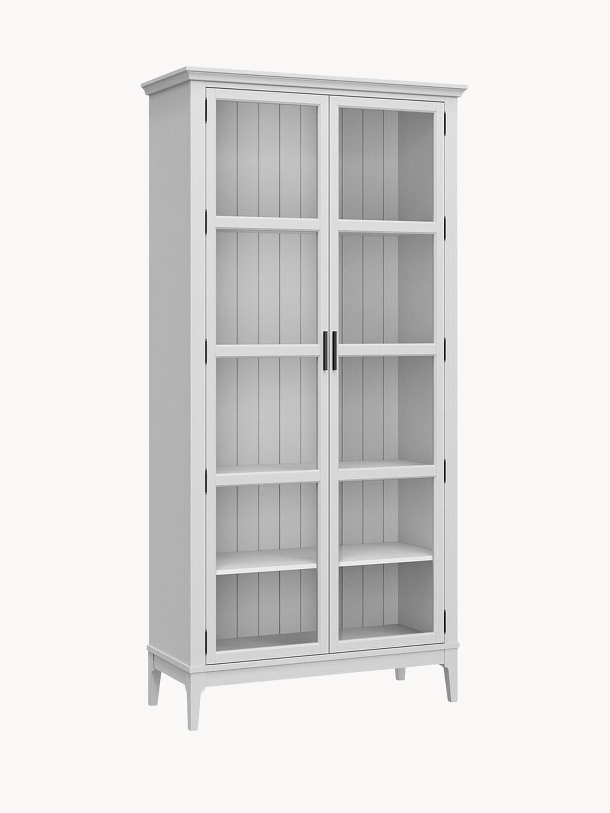 Шкаф для книг ММЦ Кабинет Квадро-С 220 (белый лак) из массива сосны