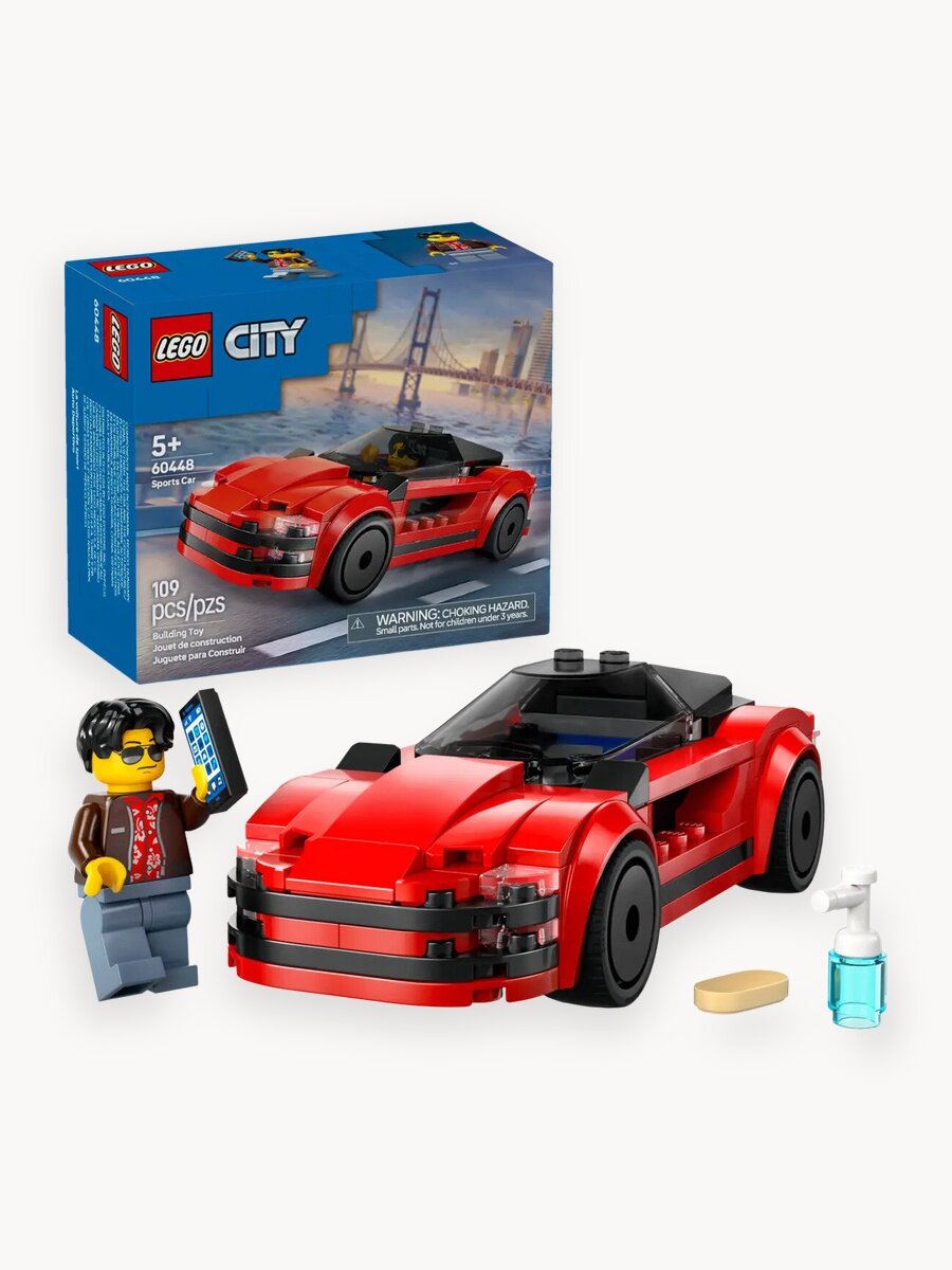 Конструктор LEGO City 60448 Красный спортивный автомобиль, 109 дет.