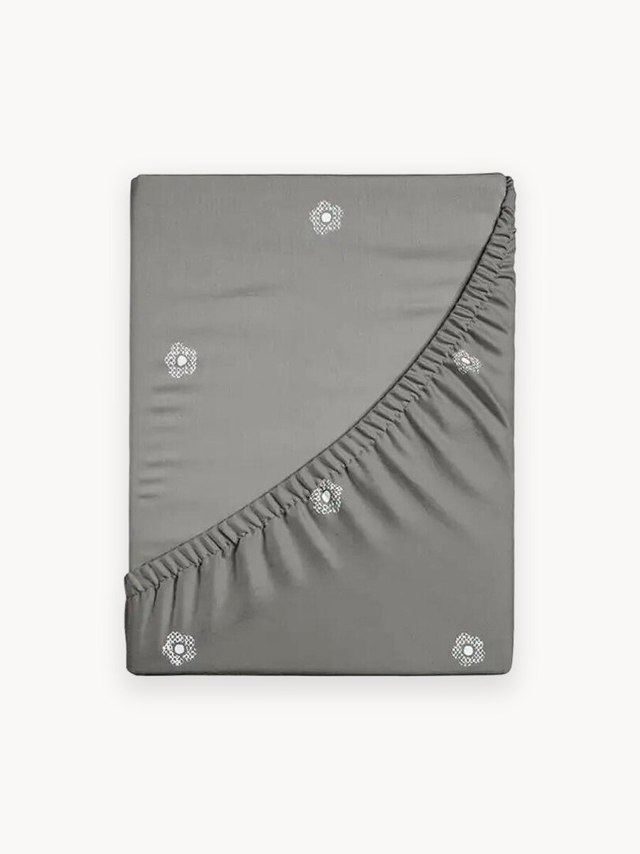 YERRNA Простыня на резинке 140х200+26, Перкаль, 100% хлопок, аналог икеа