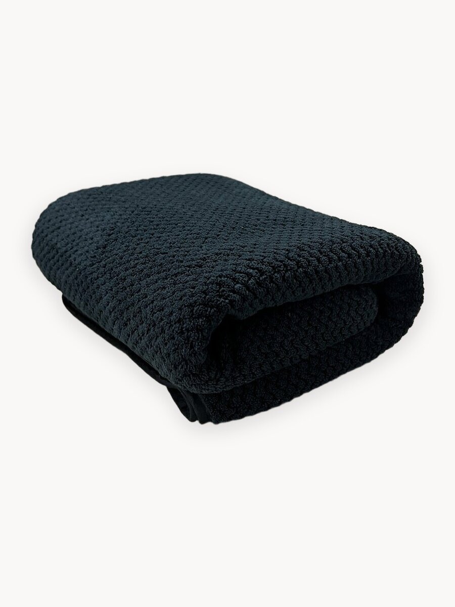 Полотенце банное из микрофибры размер 70 х 140, полотенце для бани спортзала пляжное, черное