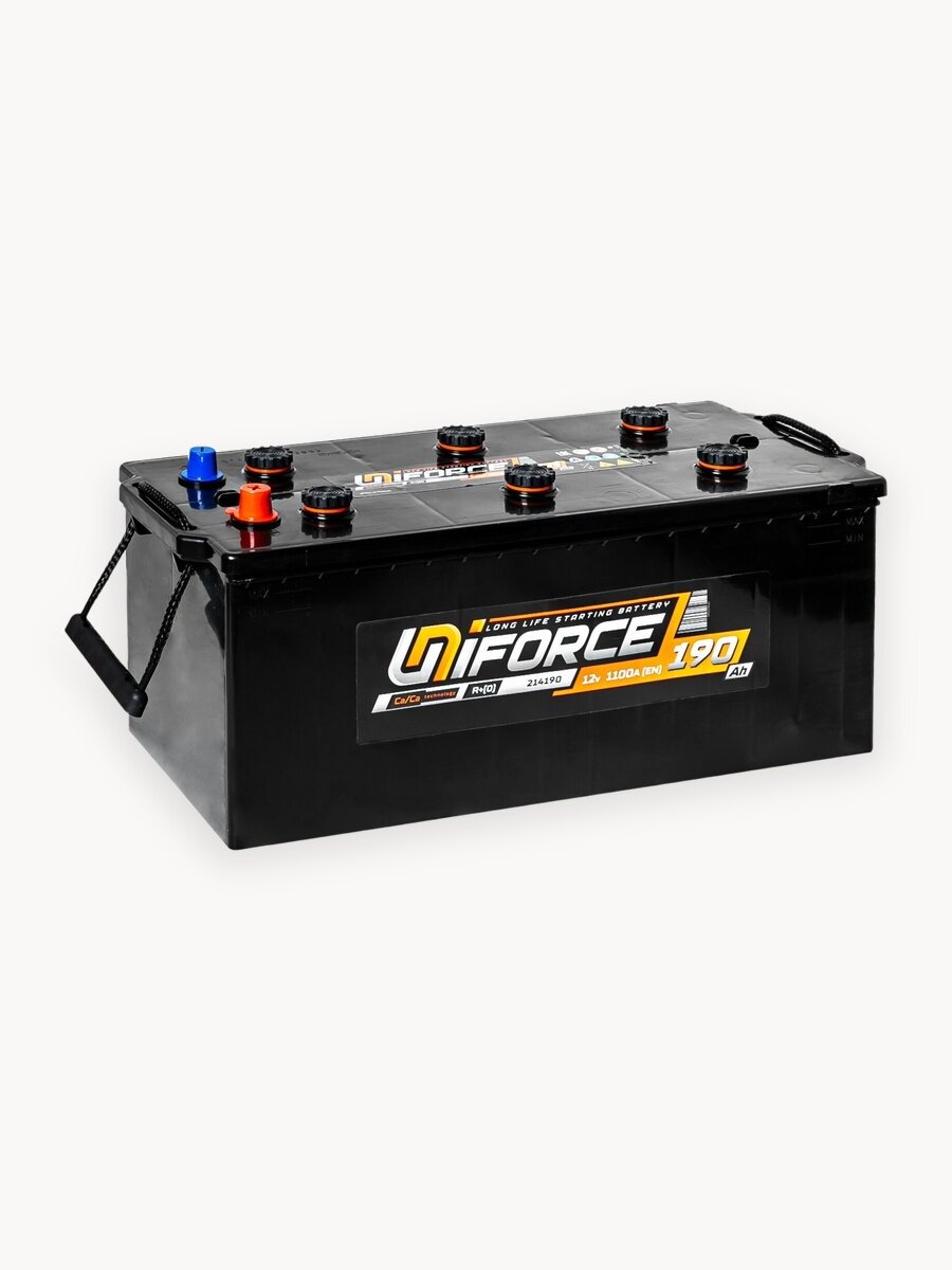 Автомобильный аккумулятор UNIFORCE 190ач, плюс справа, пусковой ток 1100А