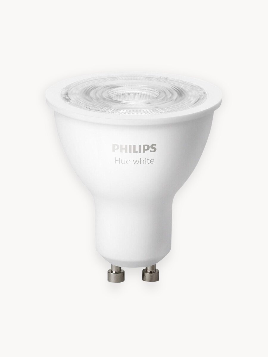 Philips Hue White GU10 — умная лампа (1 шт, 400 Лм, Bluetooth, Zigbee, голосовое управление)(929001953505)