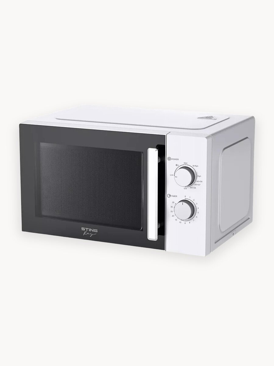 Микроволновка микроволновая печь СВЧ STINGRAY ST-MW150A гриль белый 28 л