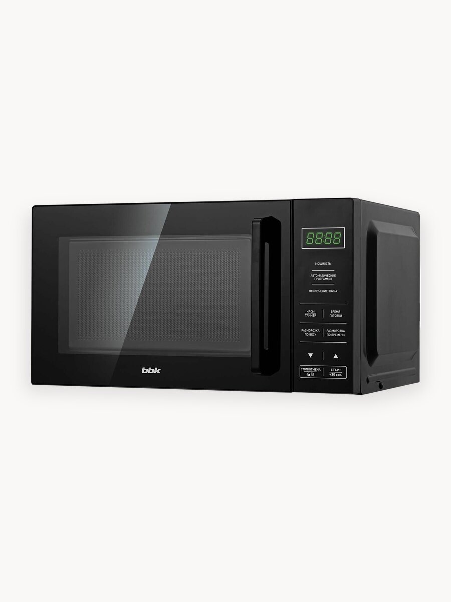 Микроволновая печь BBK 20MWS-750S/B, объем 20 л, 700 Вт, блокировка от детей, черный