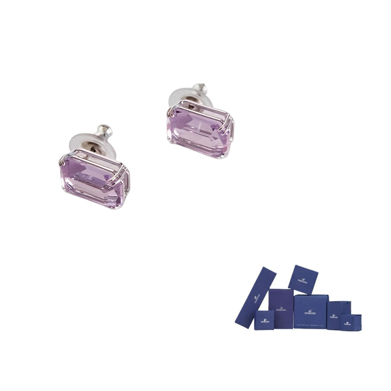 Серьги пусеты, кристаллы Swarovski