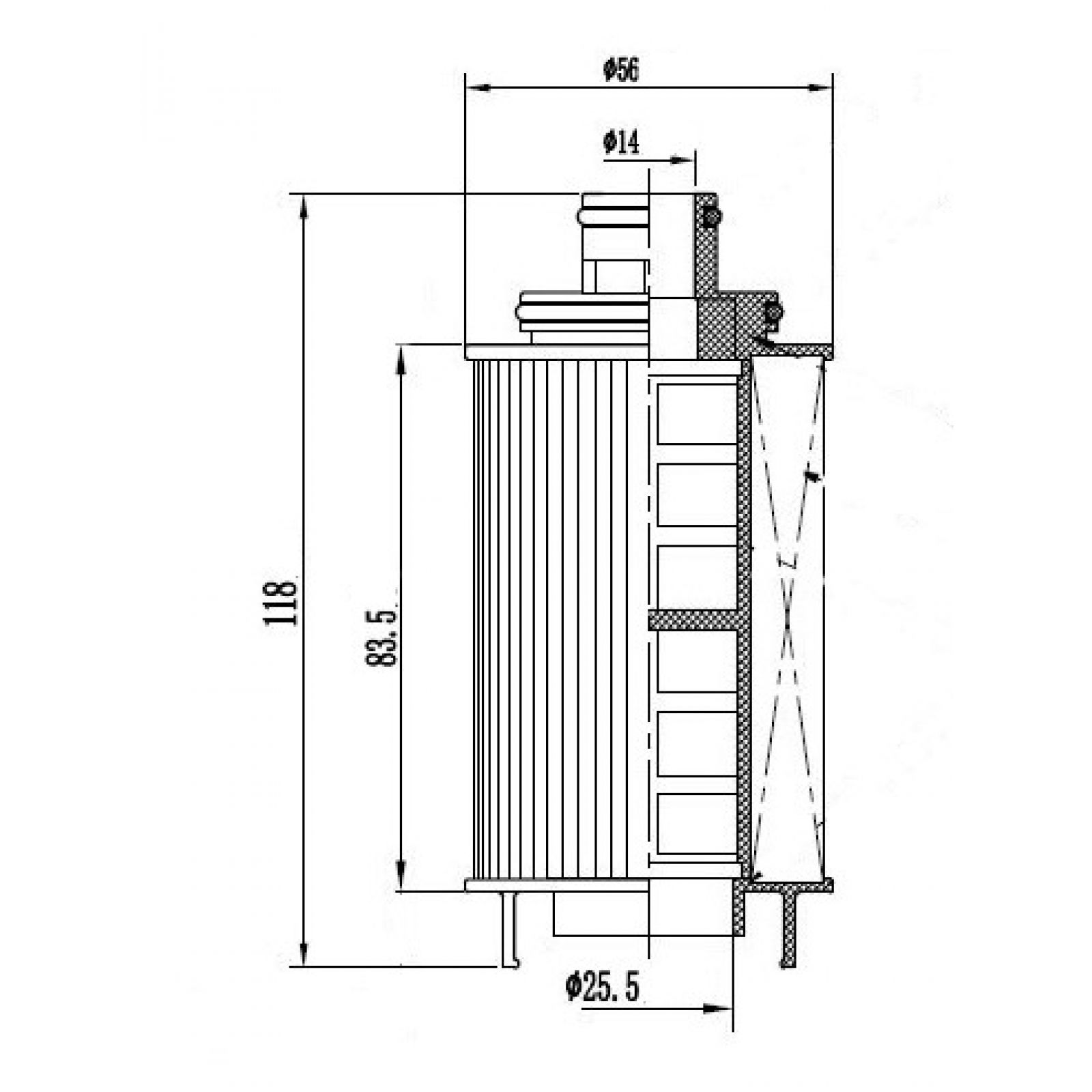 Масляный фильтр, для Чери Тиго FL 2013- 1.8i, 2.0i oem E4G161012040 арт LOF3018