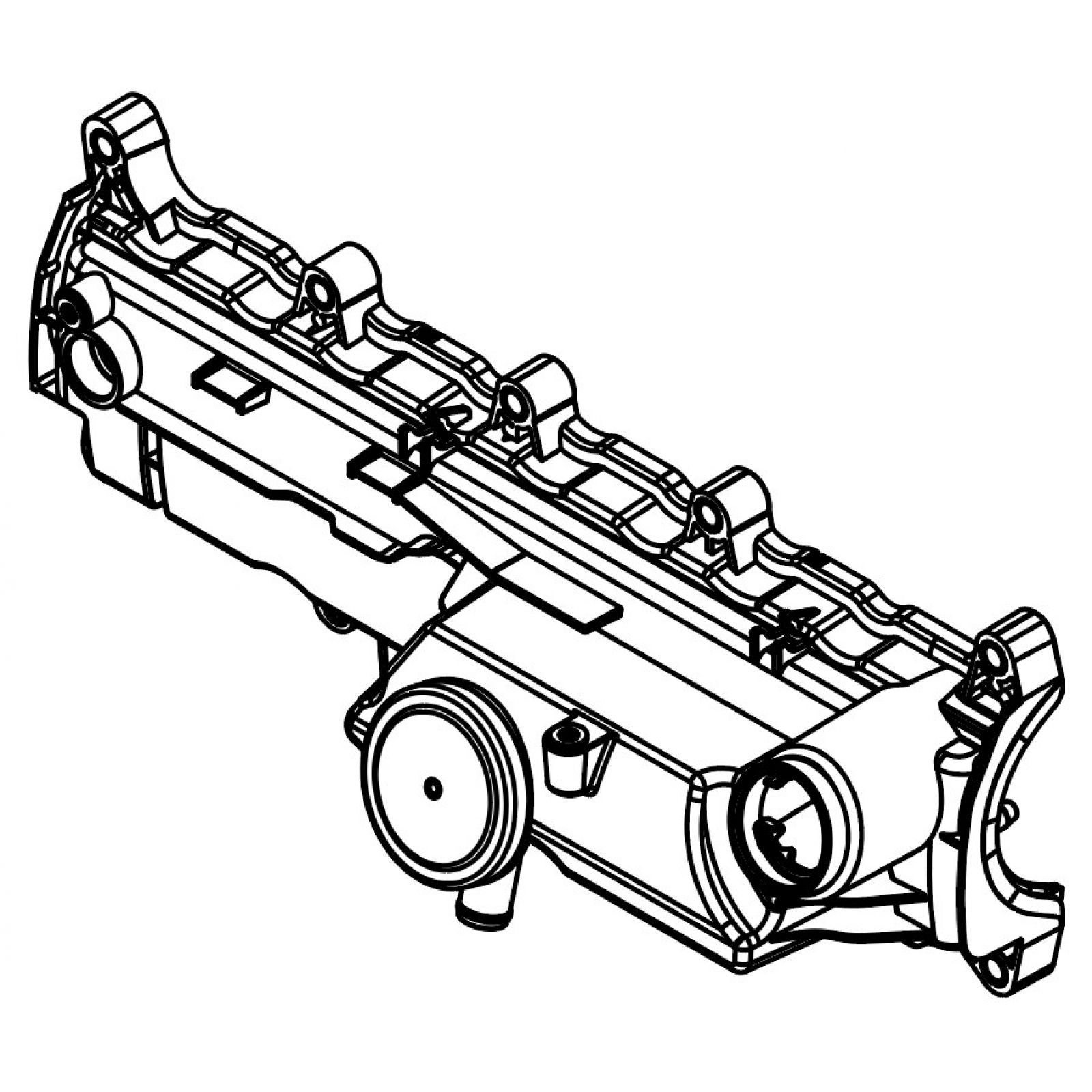 Клапанная крышка, для Рено Меган II 2002-, Лагуна 2007-, Кангу II 2007- 1.5d oem 1326400Q0C, 1326400Q0H арт LVPC1402