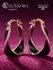 Серьги LUXKORA, фианит, размер 16 мм, желтый