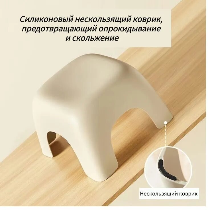 Сиденье для ванны и душа, белый, пластик, 20x29.5x29.5см, нагрузка 100кг — фото 1