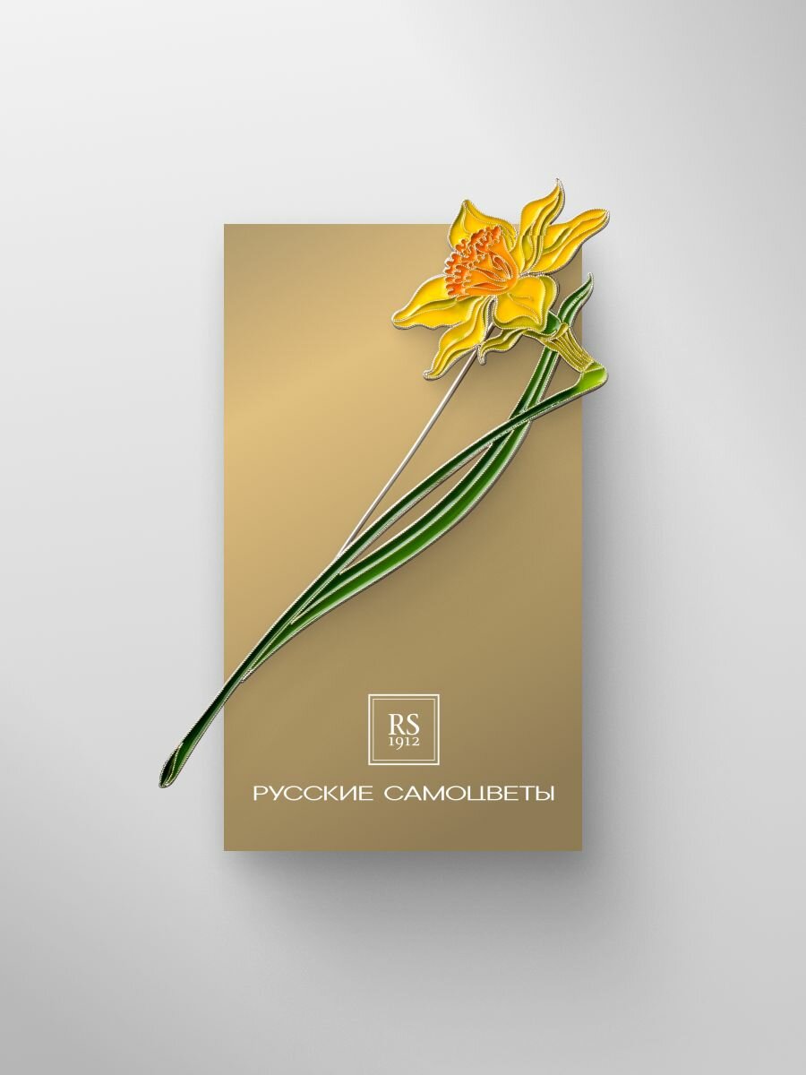 Брошь, серебро, 925 проба, эмаль